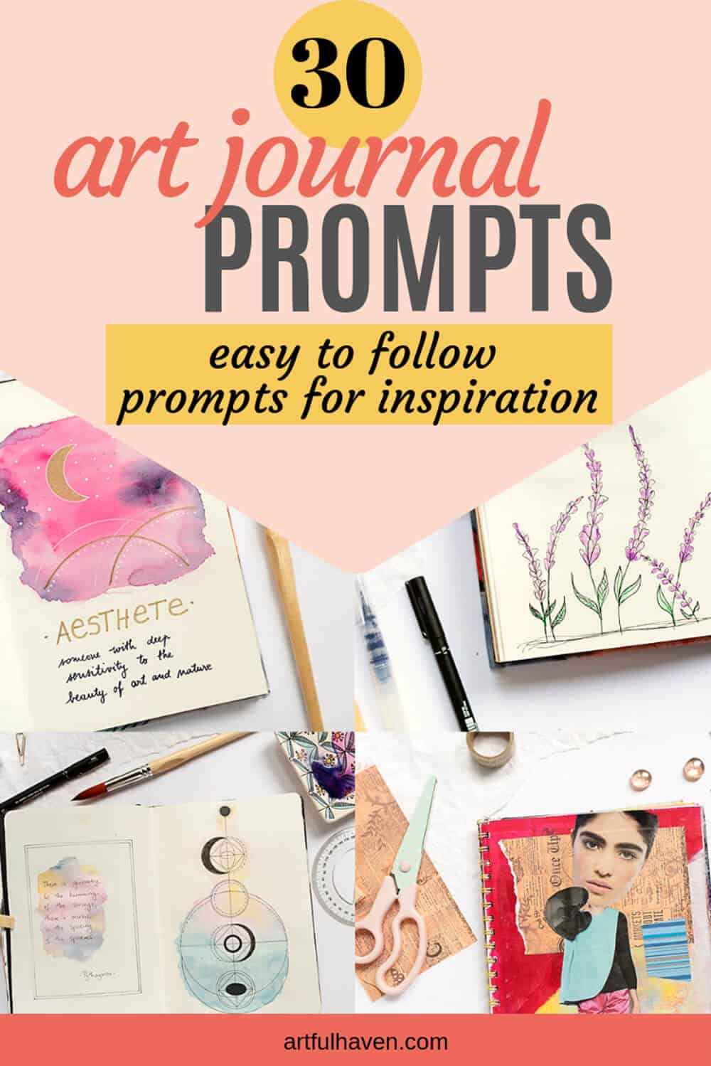 30 Art Journal Prompts For Inspiration When You Feel Uncreative ...