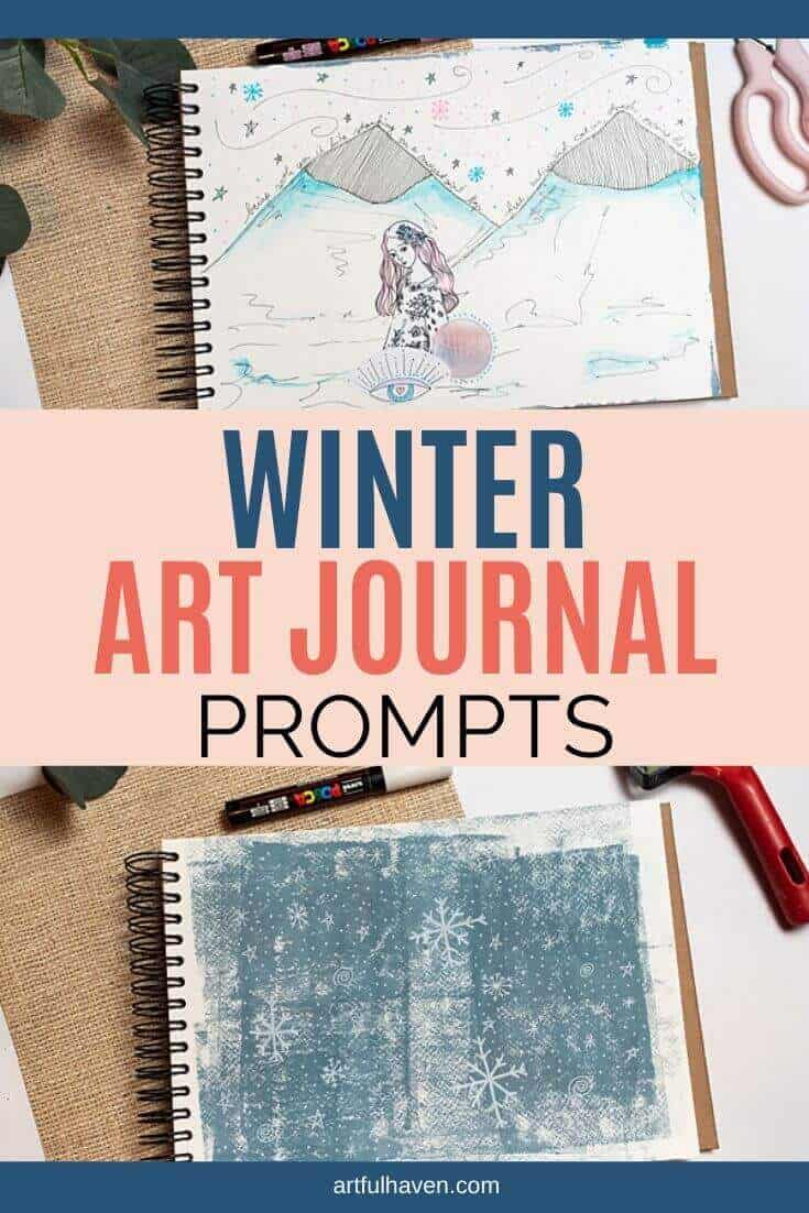 Art Journal Prompts: Winter and Holiday Art Journal Pages - Artful Haven